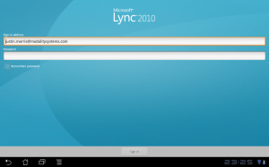 A look at Lync Mobile on Android Tablet | Justin Morris